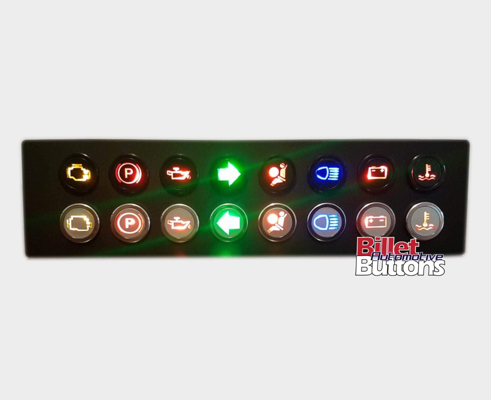 14mm 'HIGH BEAM SYMBOL' LED Pilot Light Small Compact 12V Head Lights ...