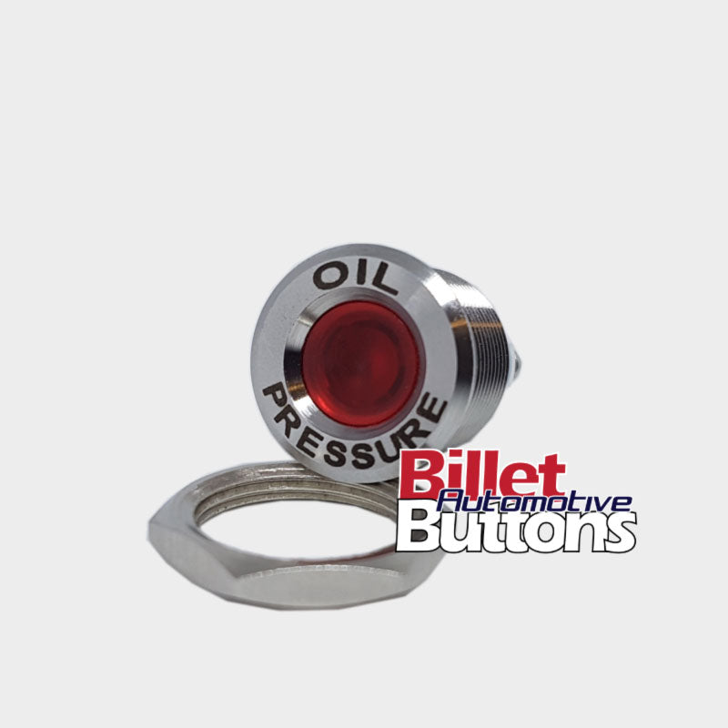 16mm 'OIL PRESSURE' LED Pilot / Warning Light Small Compact 12V ...