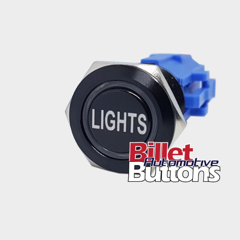 19mm 'LIGHTS' Billet Push Button Switch Headlights etc – Billet ...