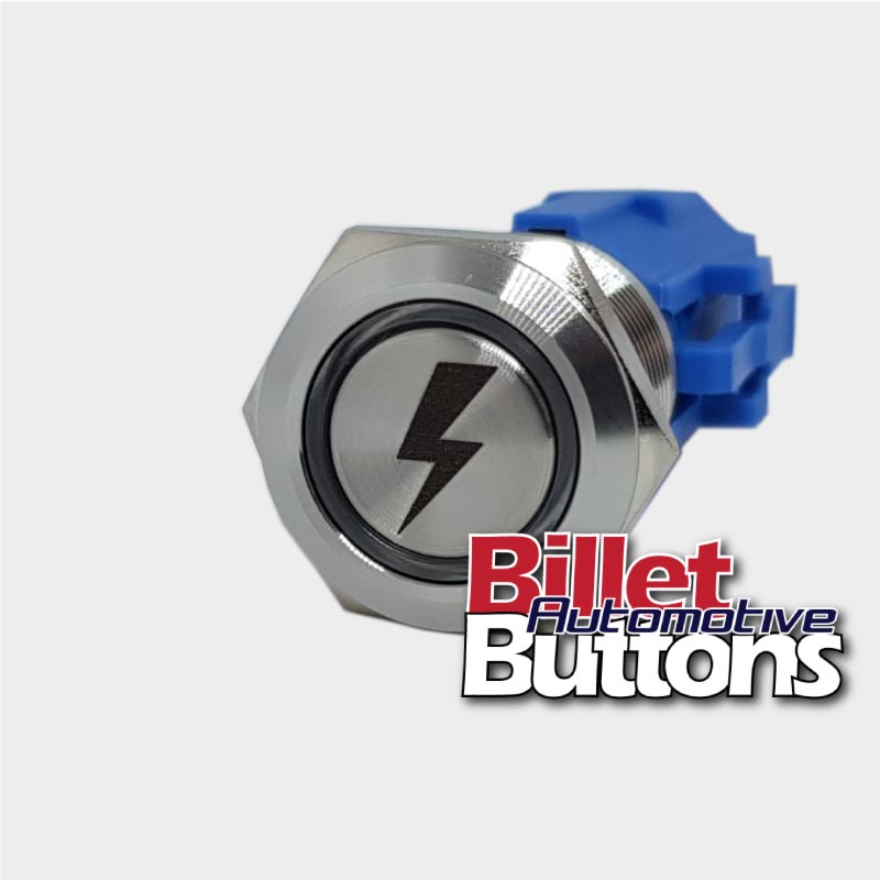 19mm 'LIGHTNING SYMBOL' Billet Push Button Switch Bolt Power – Billet ...