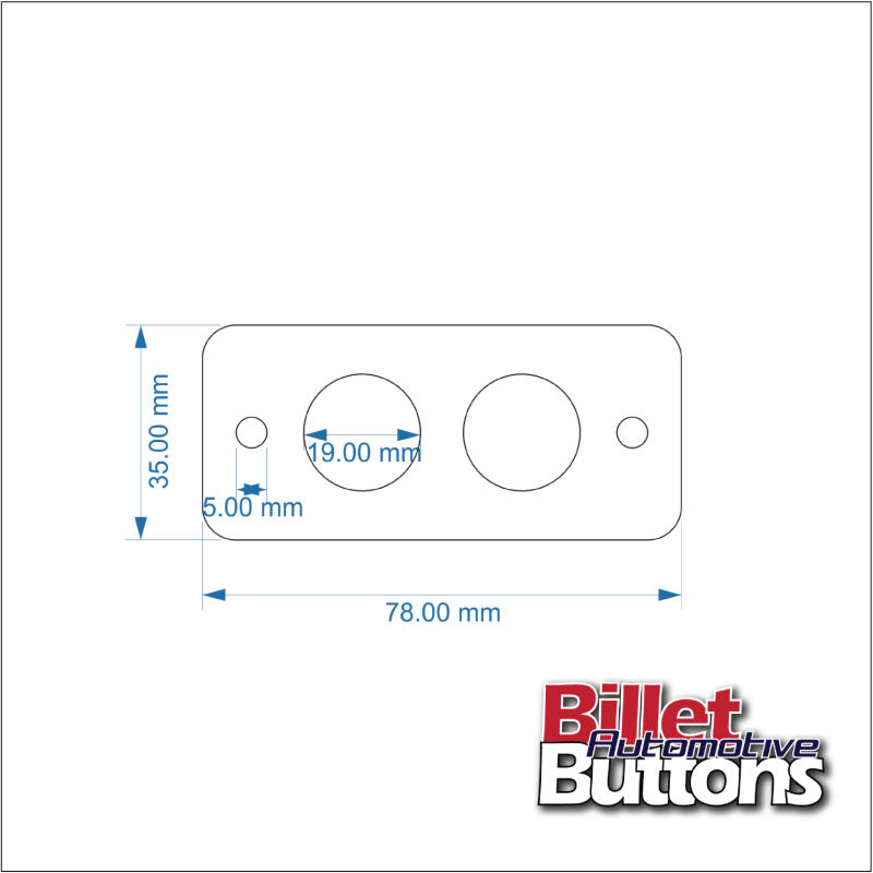 Billet Button 2 hole laser cut switch panel – Billet Automotive Buttons