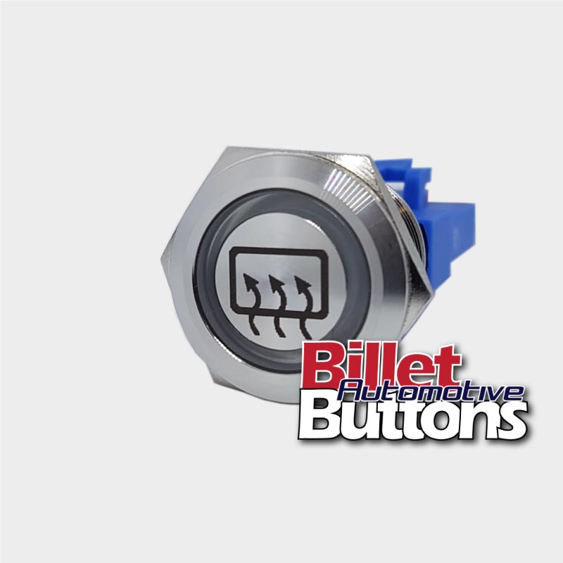 22mm 'DEMIST REAR SYMBOL' Billet Push Button Switch – Billet Automotive ...