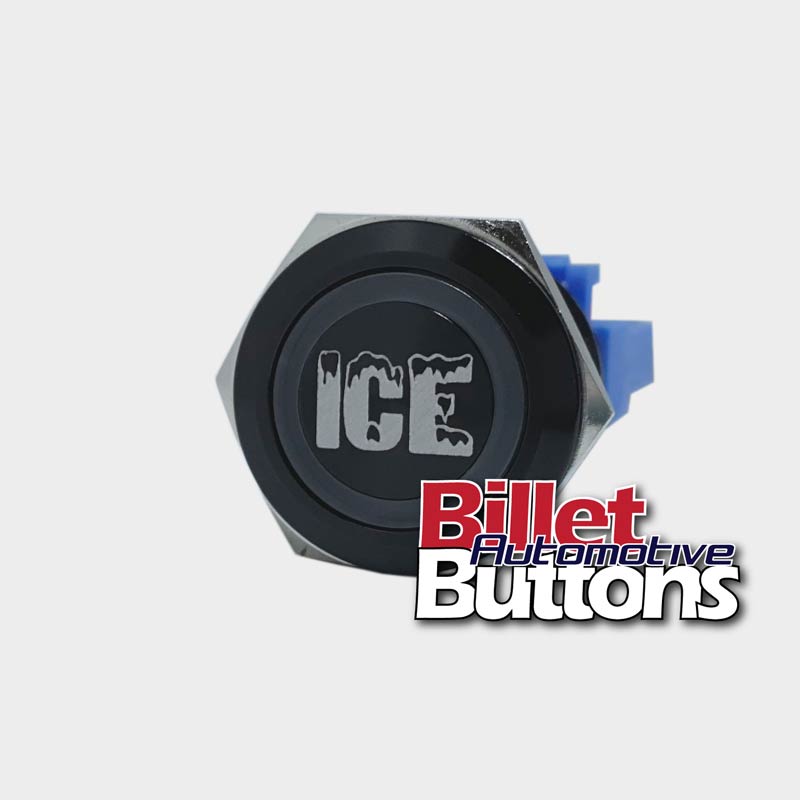 22mm 'ICE SYMBOL' Billet Push Button Switch Intercooler Esky Fridge et ...