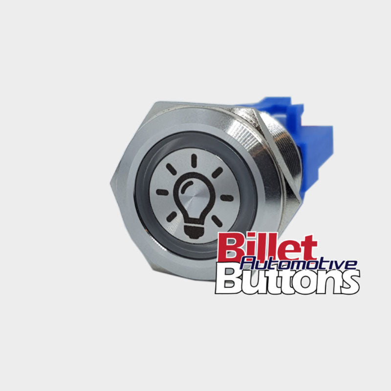 22mm 'LIGHT BULB SYMBOL' Billet Push Button Switch Interior Light ...