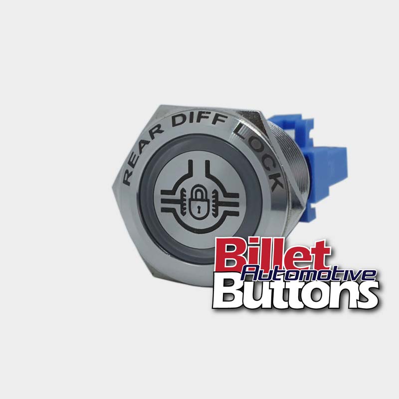 22mm FEATURED 'REAR DIFF LOCK SYMBOL' Billet Push Button Switch ...