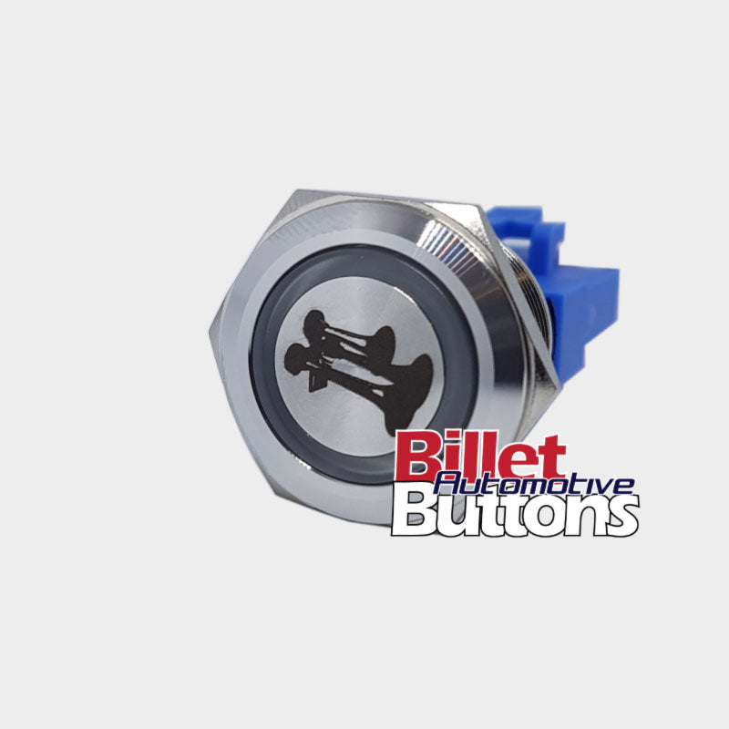 22mm 'TRAIN HORN SYMBOL' Billet Push Button Switch Truck Air Horns ...