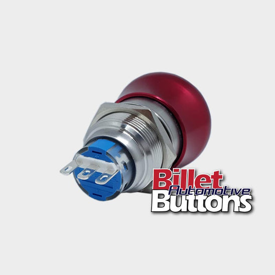 22mm 'EMERGENCY STOP' Billet Push Button Kill Switch Red Mushroom E-St