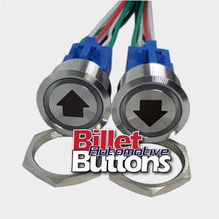 28mm Billet Automotive Buttons - Custom LED Push Button Switches 12v