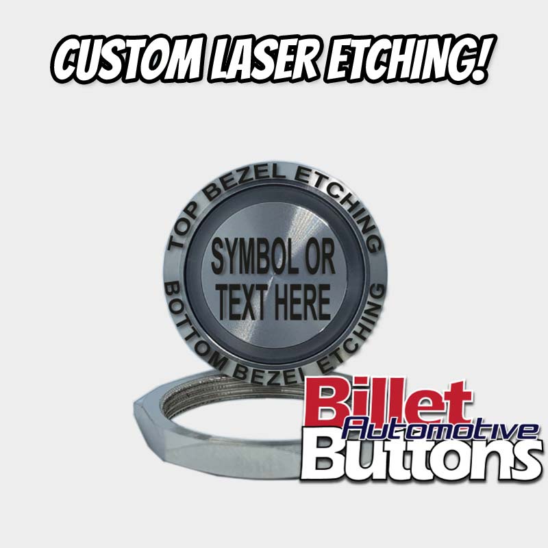 28mm 'CUSTOM LASER ETCHING' Design Your Own Billet Push Button Switch ...