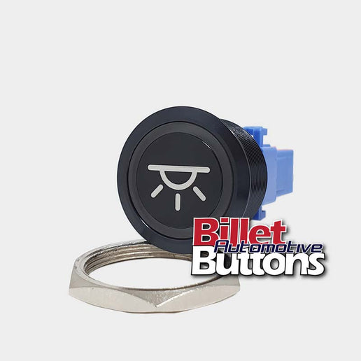28mm 'DOME LIGHT SYMBOL' Billet Push Button Switch Interior Lights