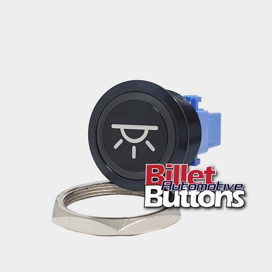 28mm 'DOME LIGHT SYMBOL' Billet Push Button Switch Interior Lights
