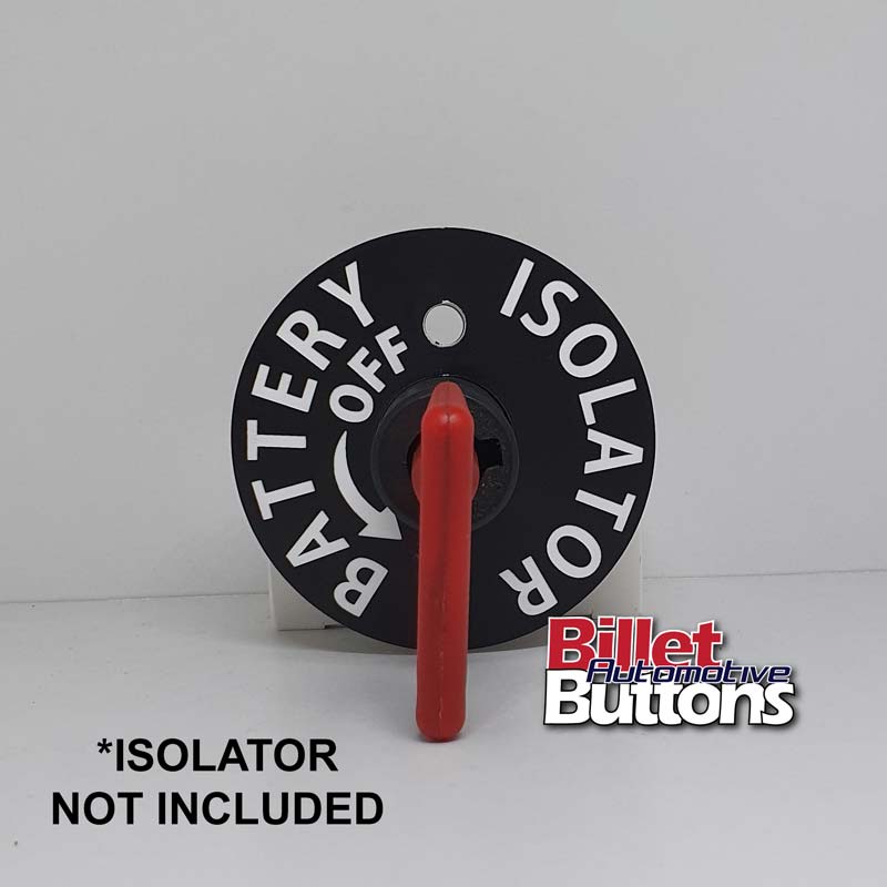 Battery Isolator Label Laser Etched Panel Disc 3M adhesive for car dis ...