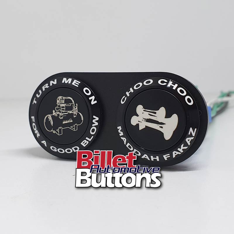 22mm 'TRAIN HORN BUTTONS COMBO SPECIAL' Billet Push Button Switch Truck ...
